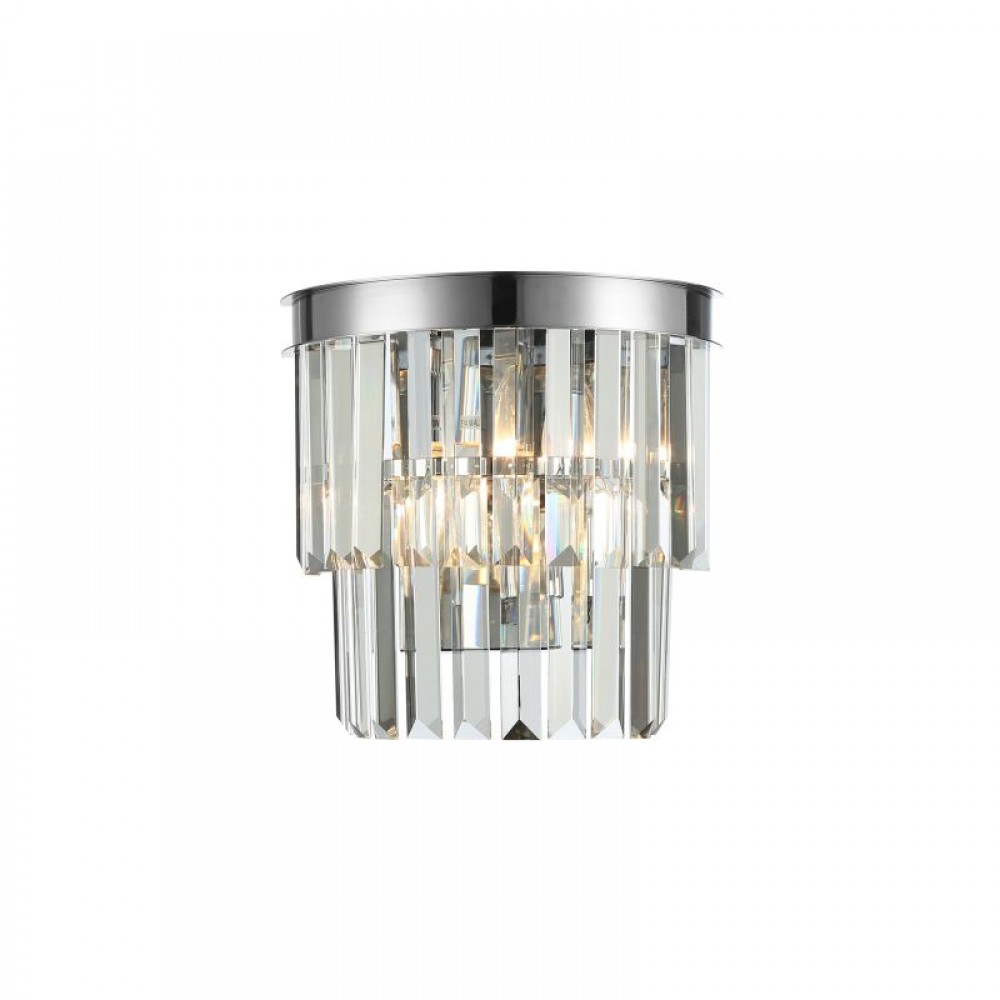 Heidi WCH - Chrome 2 Light Wall Lamp with Crystal