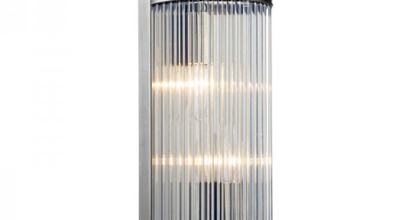 Monaco WCH - Chrome Wall Lamp with Clear Glass Rods